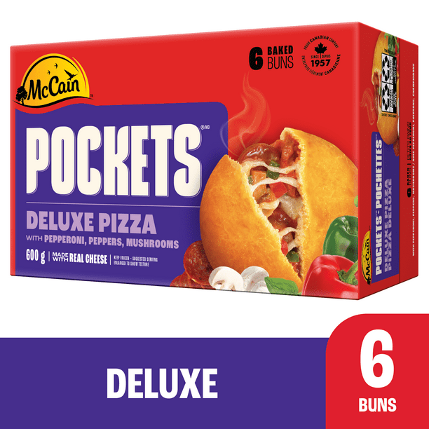 McCain® Pizza Pockets® Deluxe 6pk, 6 x 100g - Walmart.ca