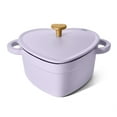 Free Shipping! Beautiful 2Qt Cast Iron Heart Dutch Oven Lavender Oven ...