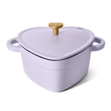 Free Shipping! Beautiful 2Qt Cast Iron Heart Dutch Oven Lavender Oven ...