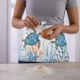 Blue Ocean Half Waist Apron Sea Turtle Fish Jellyfish Short Waiter ...