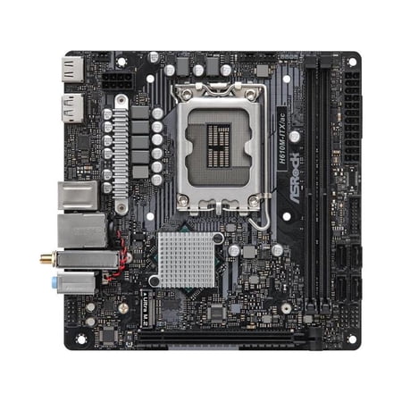 Asrock H610M-ITX-AC LGA 1700 Intel H610 SATA 6GBs DDR4 Mini ITX ...