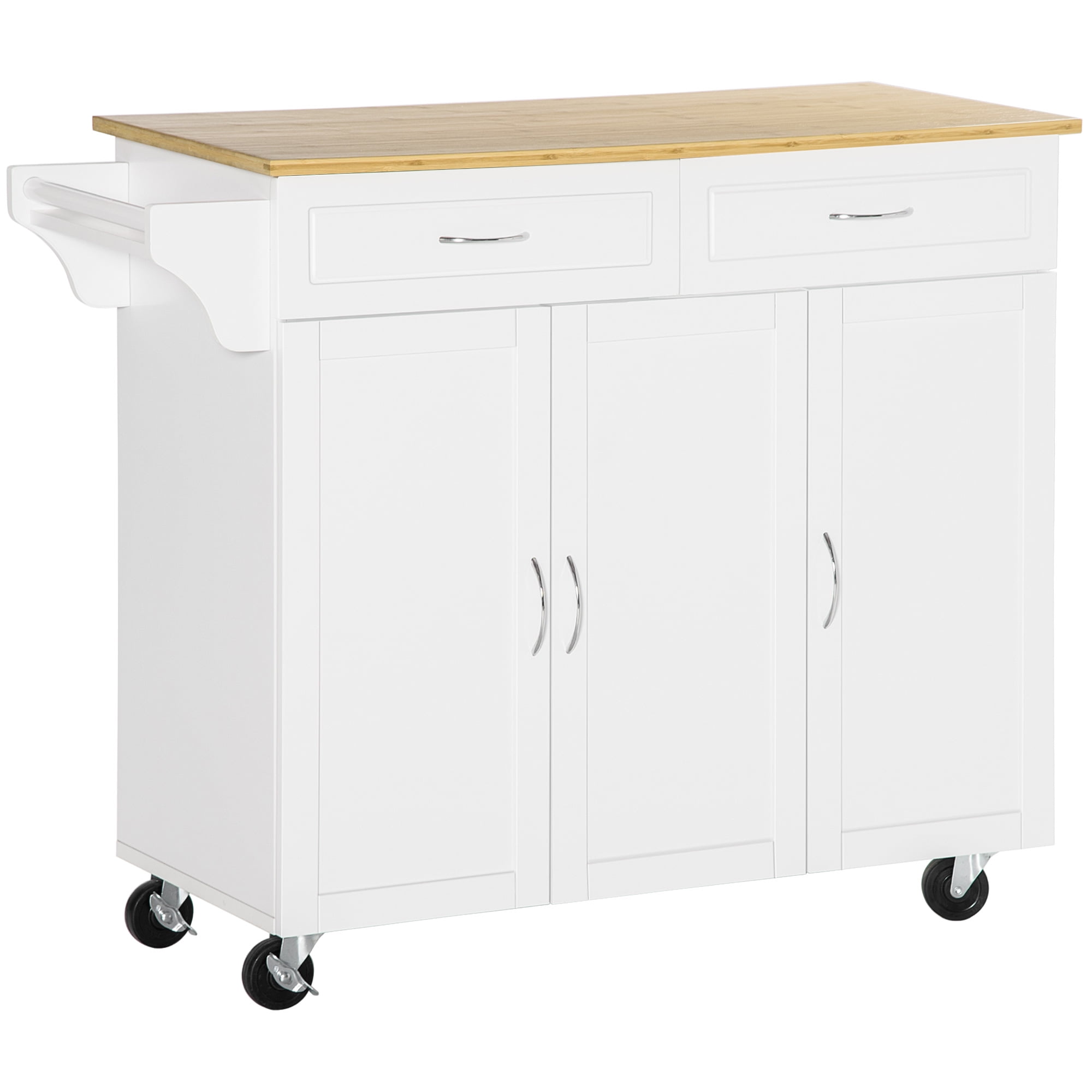 Click here for Homcom Rolling Kitchen Island On Wheels With Bambo... prices