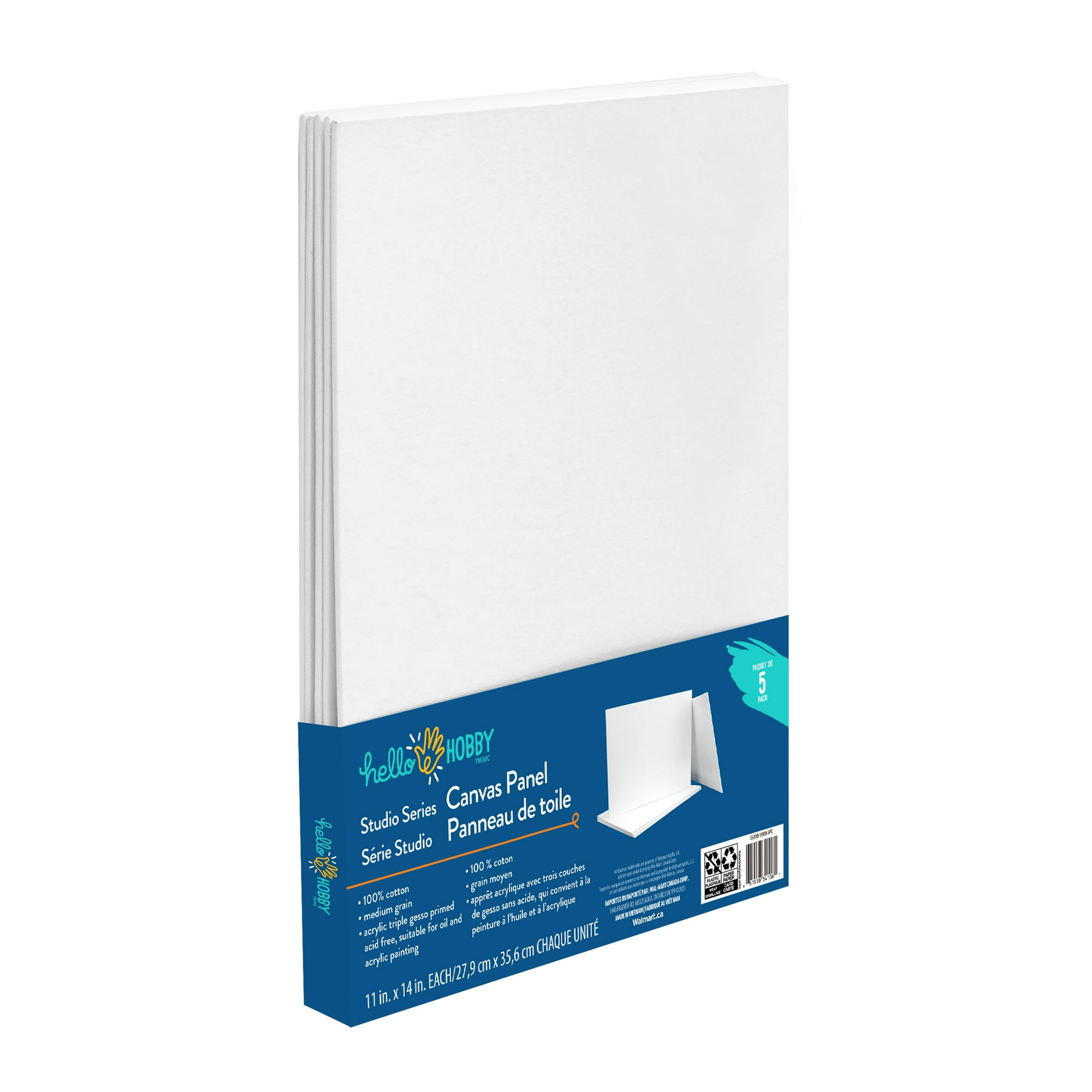 Click here for Hello Hobby Canvas Panels 5 Pack 11 In. X 14 In. E... prices