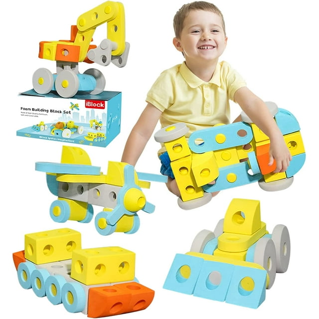 Extra Large Foam Building Block Set, Soft but Firm, Safe to Kids ...
