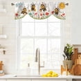 Bee Watering Flower Tie Up Valance Curtains Cartoon Floral Sun Cloud ...