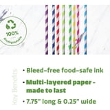 Comfy Package Biodegradable Straws Disposable Paper Straws for Drinking ...