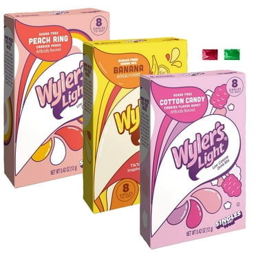 Wyler's Light Cotton Candy Drink Mix, Sugar Free, 2 Packs, 8 Singles ...