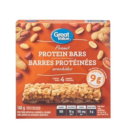 Great Value Peanut Protein Bars | Walmart Canada