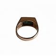 Blue Copper Turquoise Rectangular Signet Ring - Solid Pure Copper Ring ...