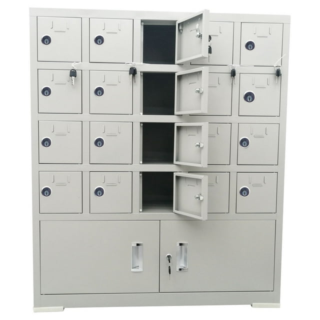 INTBUYING 20 Slots Mobile Phone Storage Locker Steel without Visible ...
