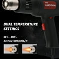 AIRTOON 1600W Heat Gun, Adjustable Temperature, 3 Nozzles, Paint ...