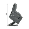 Spaco Gray Overstuffed Power Lift Recliner - Massage Heat with USB Type ...