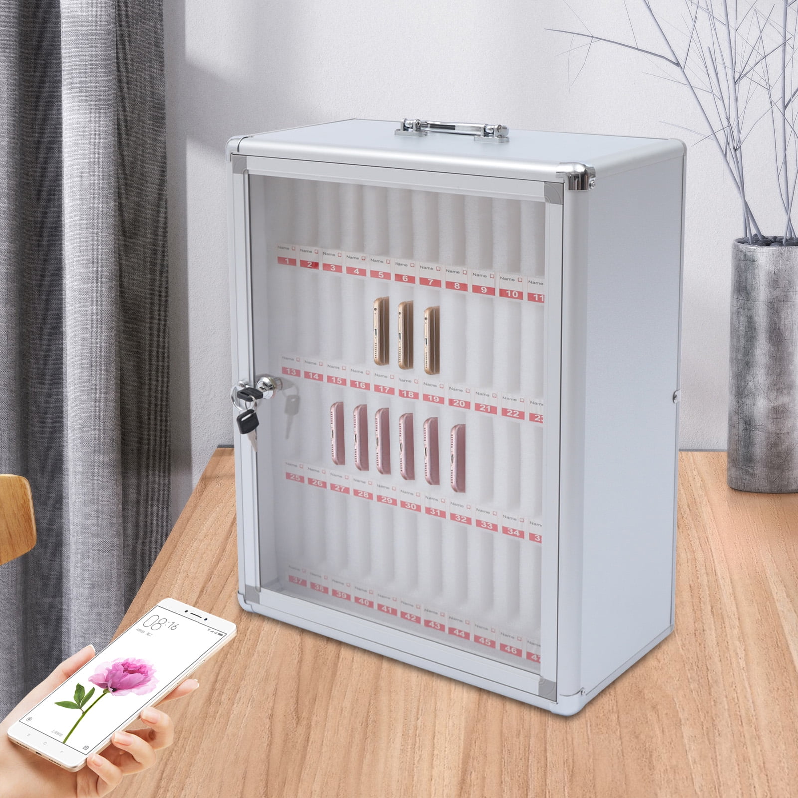 TOOL1SHOoo Portable Cell Phones Storage Cabinet Wall-Mounted with a ...