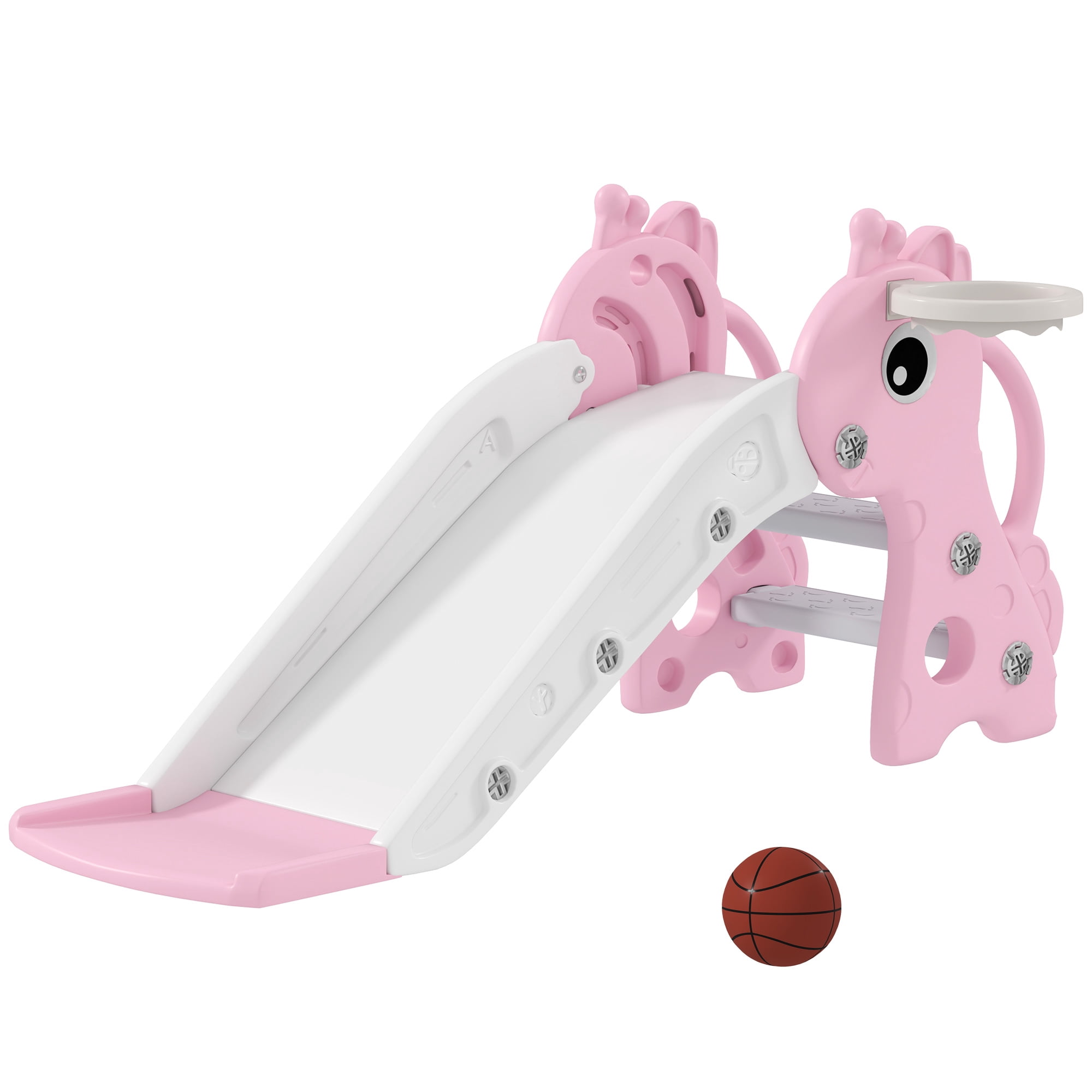 Click here for Qaba Kids Slide With Climber And Basketball Hoop... prices