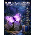 Illuminated Butterfly Stone Garden Light Outdoor Solar LED with ...