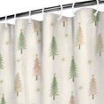 Basics Bathroom Shower Curtain, Water Resistant Fabric with Grommets ...
