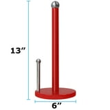 Blue Donuts Enamel Coated Steel Paper Towel Holder, Red, 13x6 inches ...