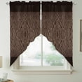 Brown Zebra Striped Swag Curtain Valance for Window 2 Panels Country ...