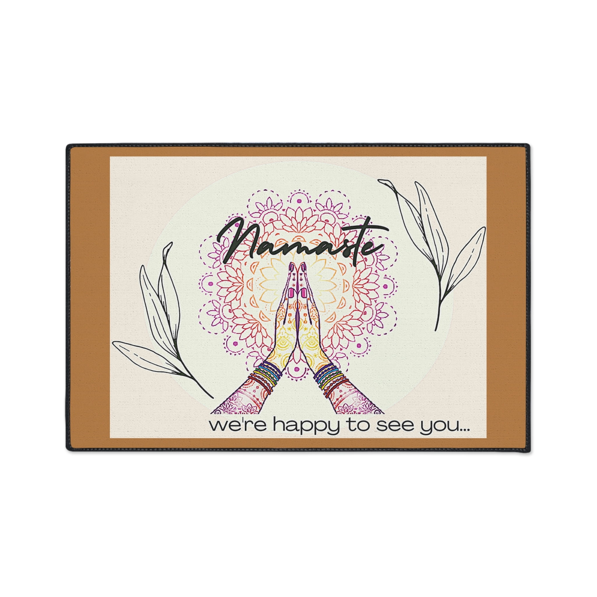 Namaste Door Mat Rug - Welcome Mat Decor - Meditation Yoga Mandala ...