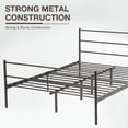 Mecor Metal Bed Frame Platform With Headboard Footboard 10 Legs ...