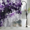 Abstracts Marble Shower Curtains for Bathroom, Purple White Gradient ...