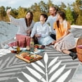 Ileading Outdoor Plastic Straw Rug 9x12 Waterproof Portable Camping