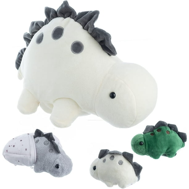 PixieCrush Stuffed Mommy Stegosaurus Dinosaur with 3 Baby Dinos in her ...