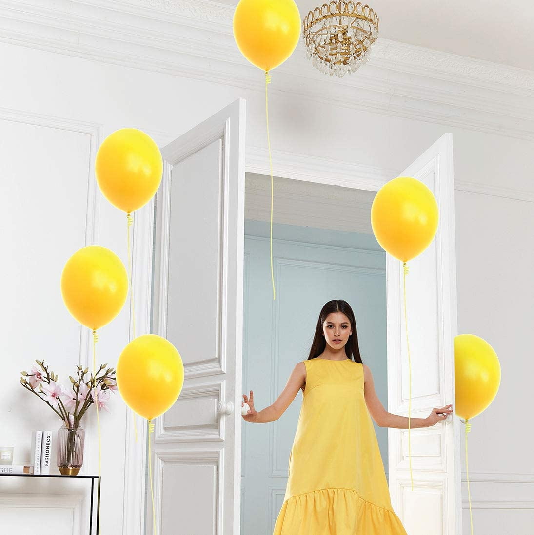 Buy Prextex 75 Yellow Party Balloons 12 Inch Yellow Balloons with ...