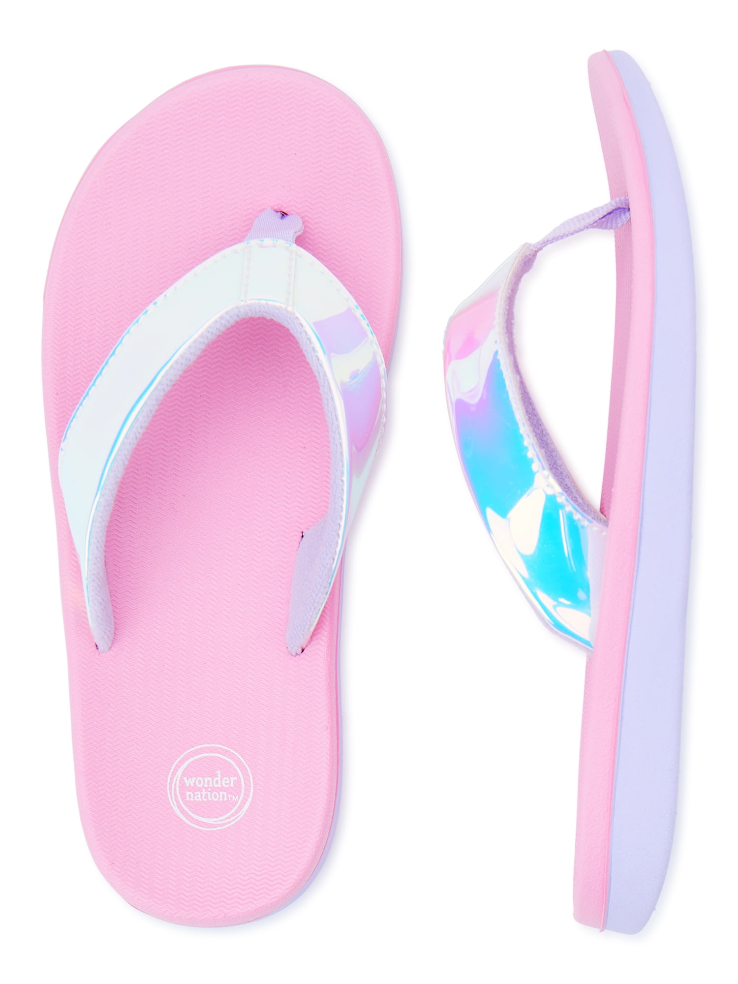 Wonder Nation Girls Sport Flip Flops, Sizes 5/6-12/13 - Walmart.com