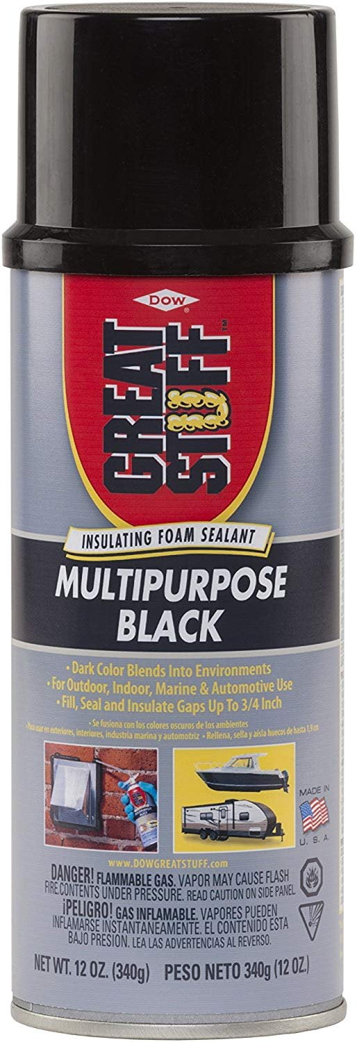 Great Stuff 99054816 Multipurpose Insulating Foam Sealant, 12 oz, Black ...