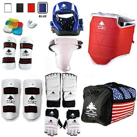 Pine Tree Complete Vinyl MMA, Taekwondo, Karate Sparring Gear Set with ...