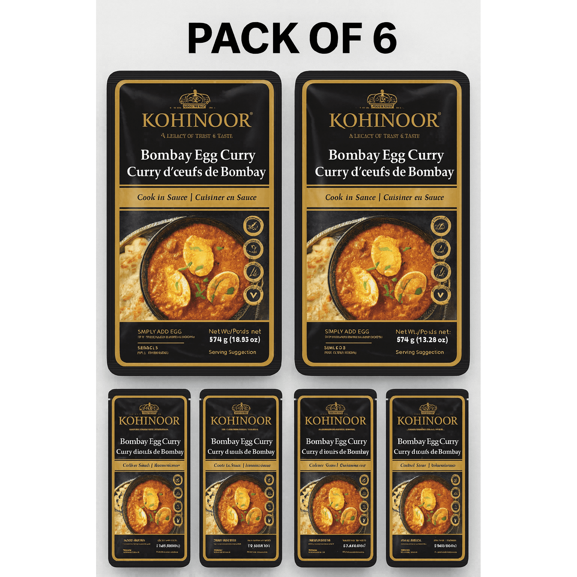 Click here for Kohinoor Bombay Egg Curry - Cooking Sauce  Pack Of... prices