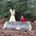 Homestyles 15"L Bunny Rabbit and Cardinal Bird Welcome Sign Home ...
