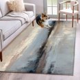 Abstract Brown Washable Rug 2.7x5 Area Rug for Living Room Bedroom Non ...