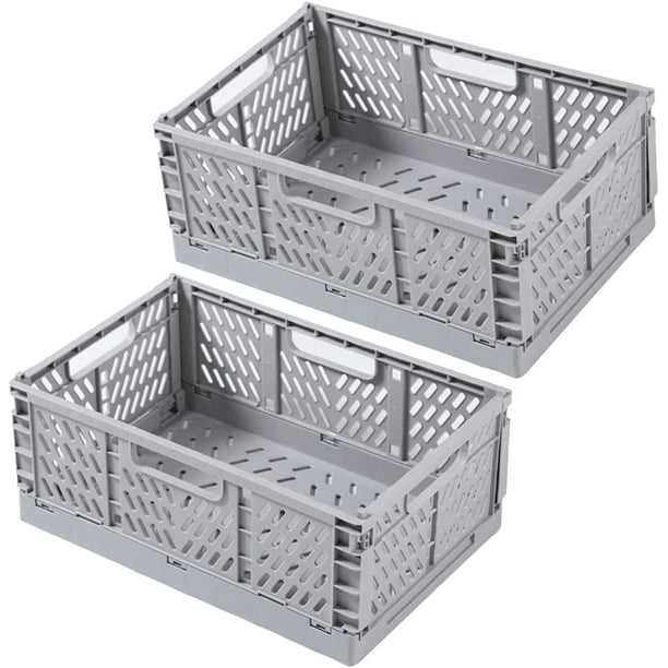 Juego de 2 cajas de almacenamiento de plástico plegables Caja de ...