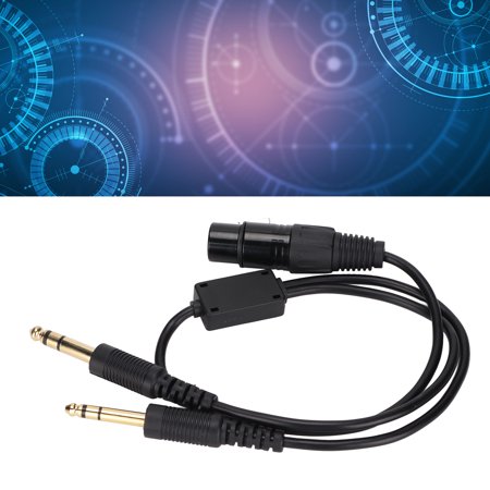XLR To 2 GA Plug Conversion Cable, Universal Aviation Headphone Adapter ...