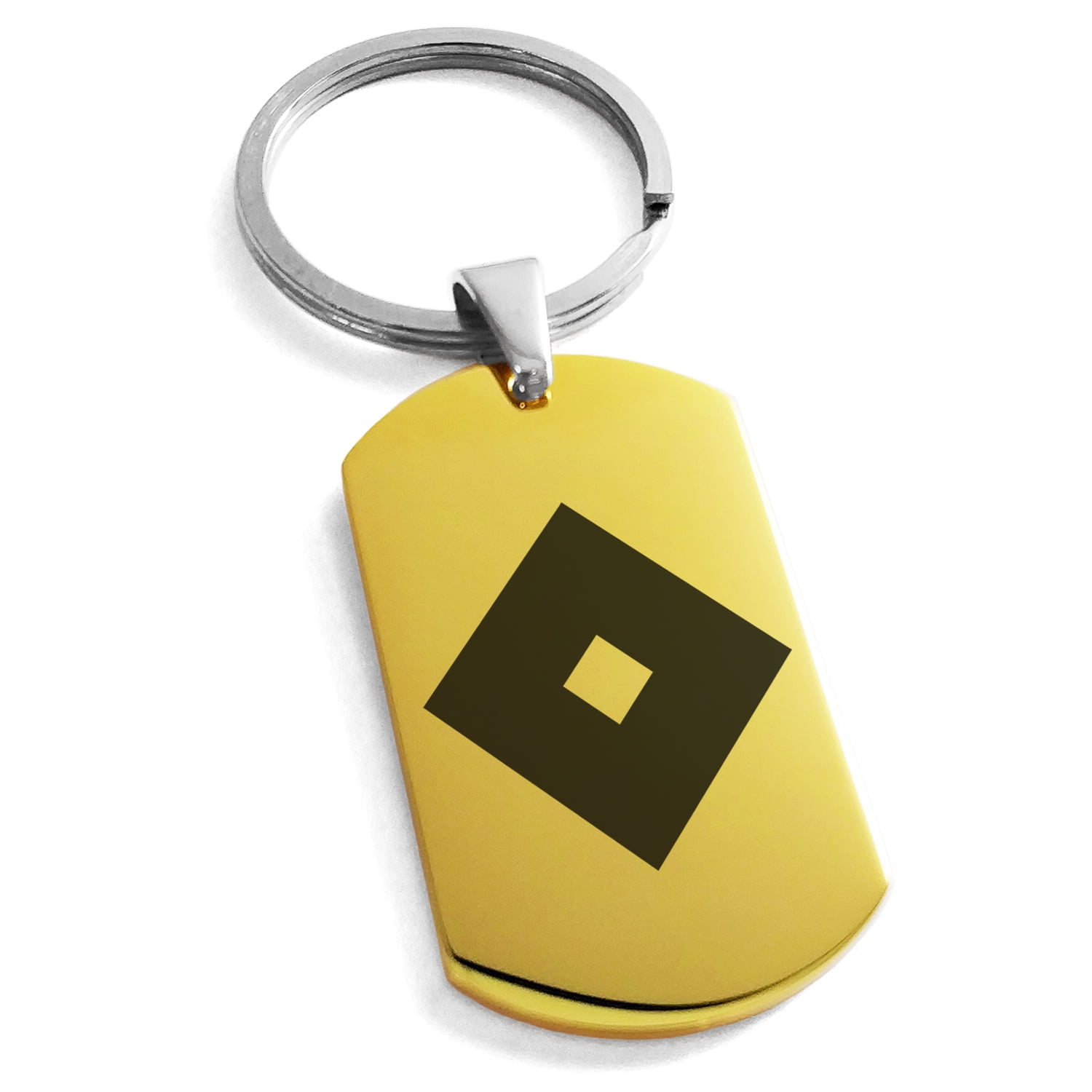 Stainless Steel Miyoshi Samurai Crest Engraved Dog Tag Keychain Keyring ...