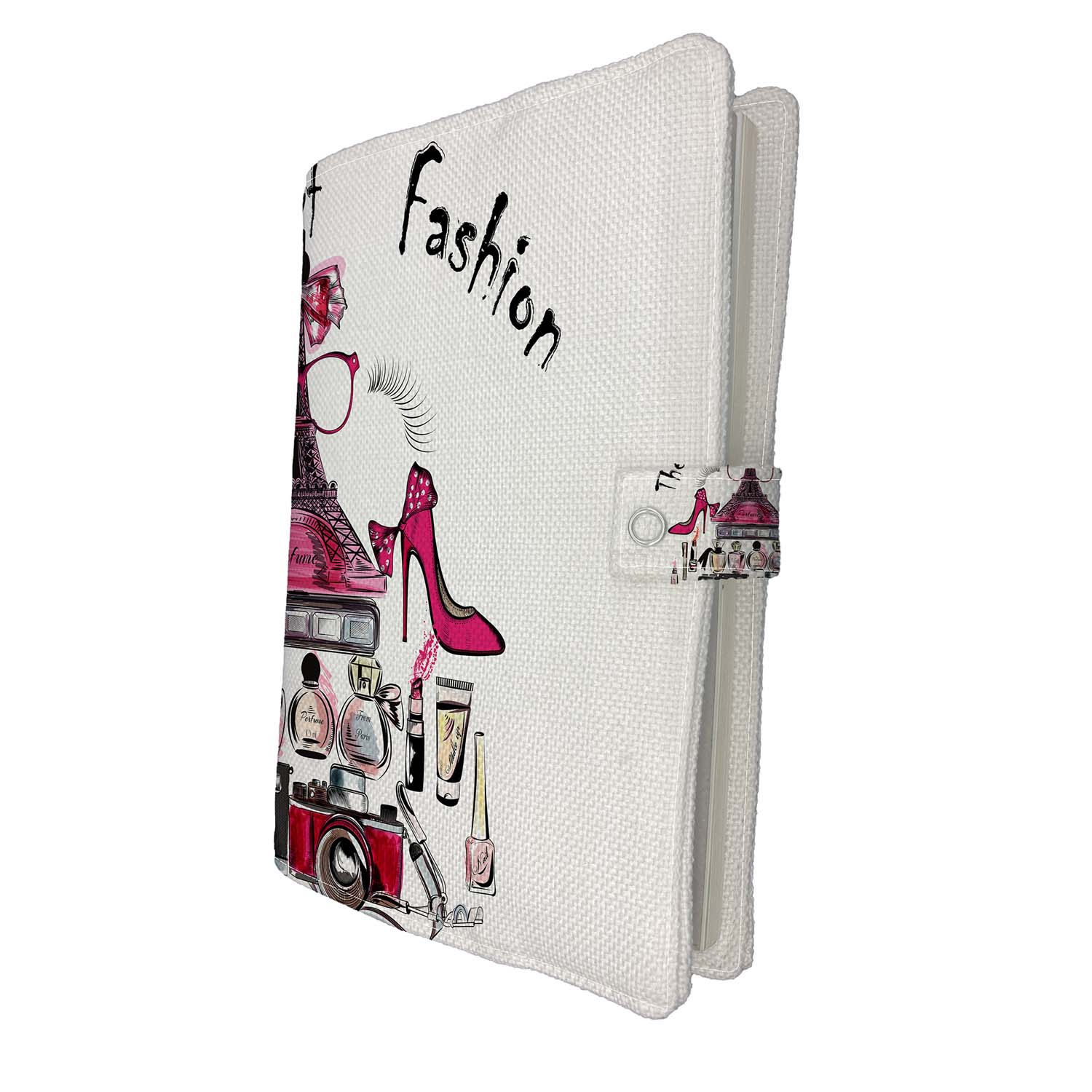 PKQWTM Eiffel tower shoes lipsticks perfumes cameras world Book Cover ...