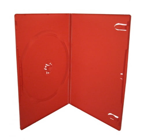 CheckOutStore 25 SLIM Solid Red Color Single DVD Cases 7MM - Walmart.com
