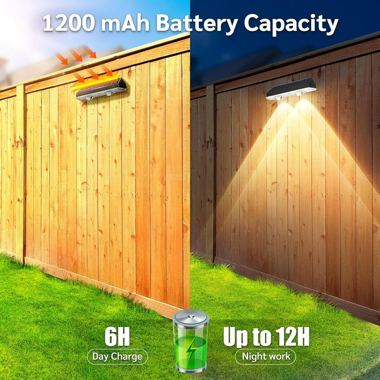 RGB Color Changing Solar Wall Lights For Outdoor Decoration 6 Pack ...