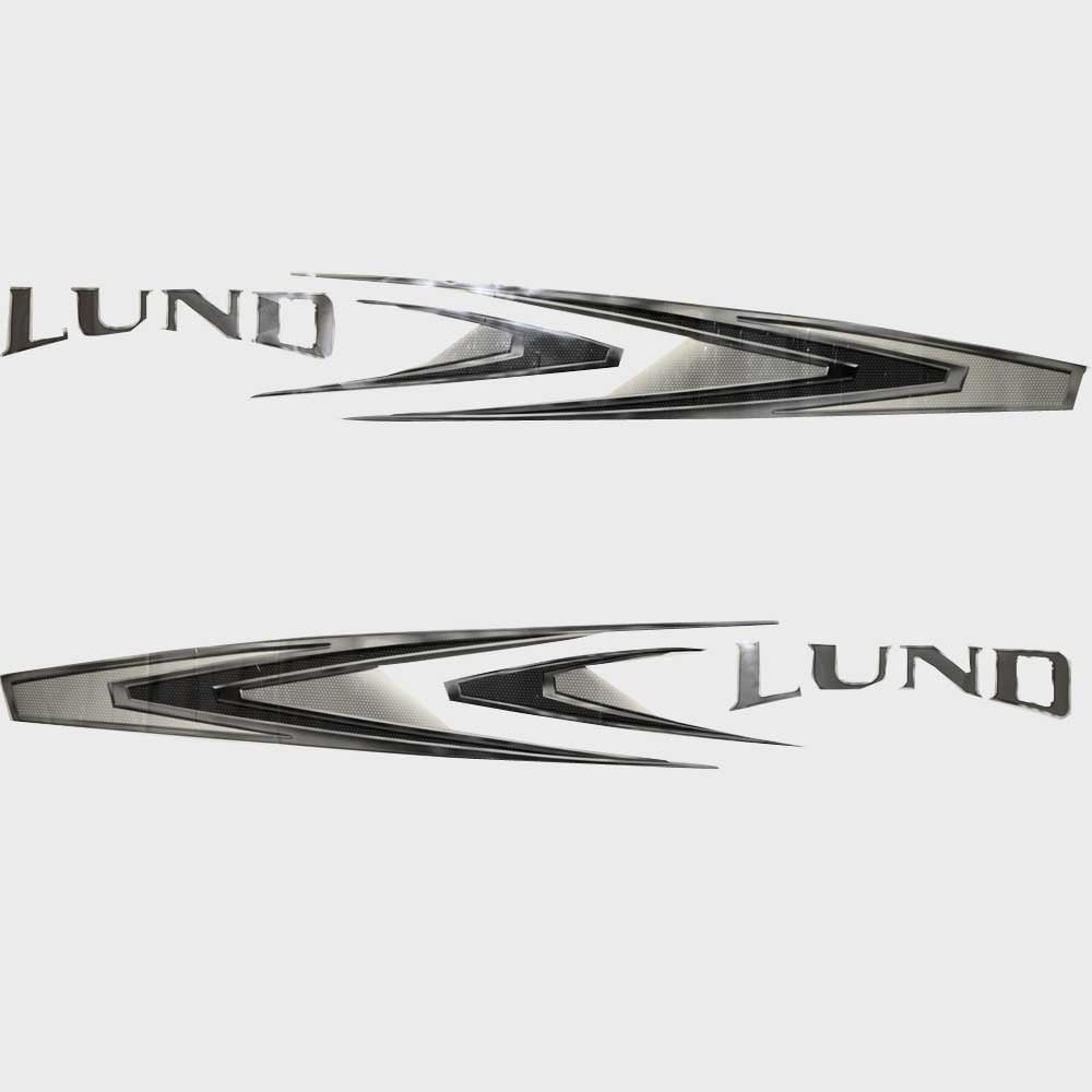 Lund Boat Logo Decal 2280382 | Crossover 2018 Gray Black (Set of 2 ...