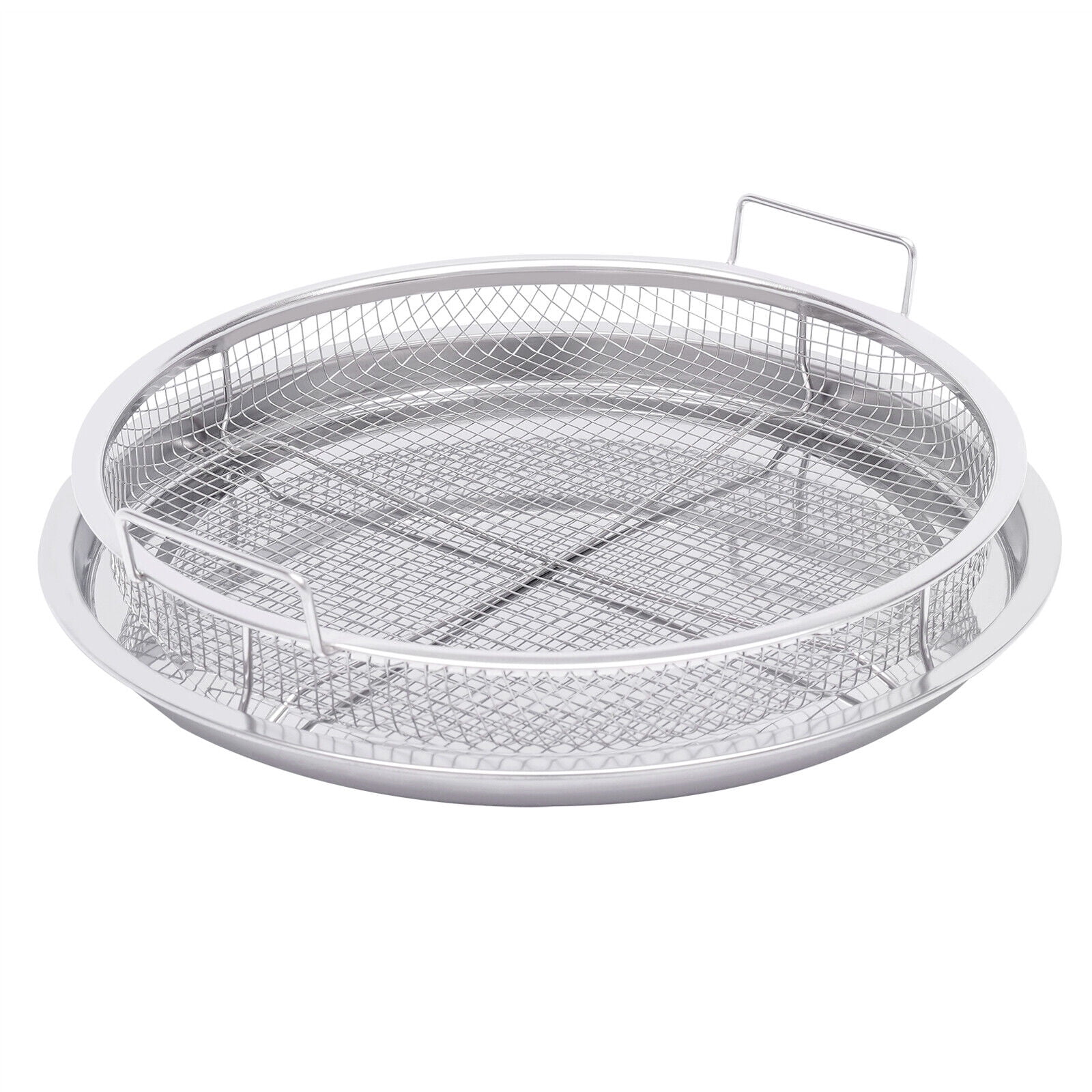 FETCOI Round Stainless Oven/air Fryer Basket With Wire Rack Nonstick ...