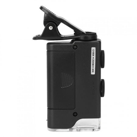 Loewten Microscope,60-100X Portable Clip Microscope LED Magnifier Loupe ...