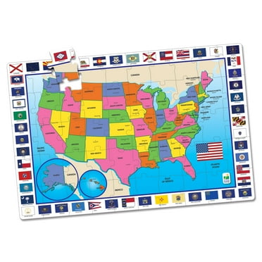 Melissa & Doug USA Map Giant Cardboard Floor Puzzle (42 Pcs) - Walmart.com
