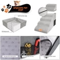 Topmart Large Soft 6-Step Pet Stairs for Dogs, High-Density Sponge, For ...