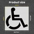 24" x 24" Handicap Stencil, Reusable Silicone Parking Lot Stencil ...