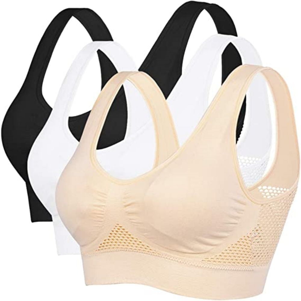 Xihenaier Sport Bras for Women Pack S-6XL Full Size 2XL Three Color ...