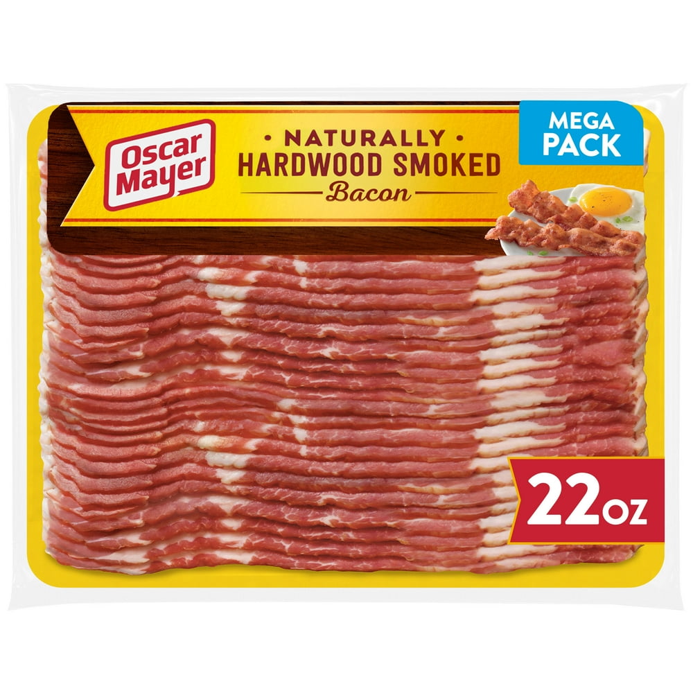 Oscar Mayer Naturally Hardwood Smoked Bacon Mega Pack, 22 oz Pack ...