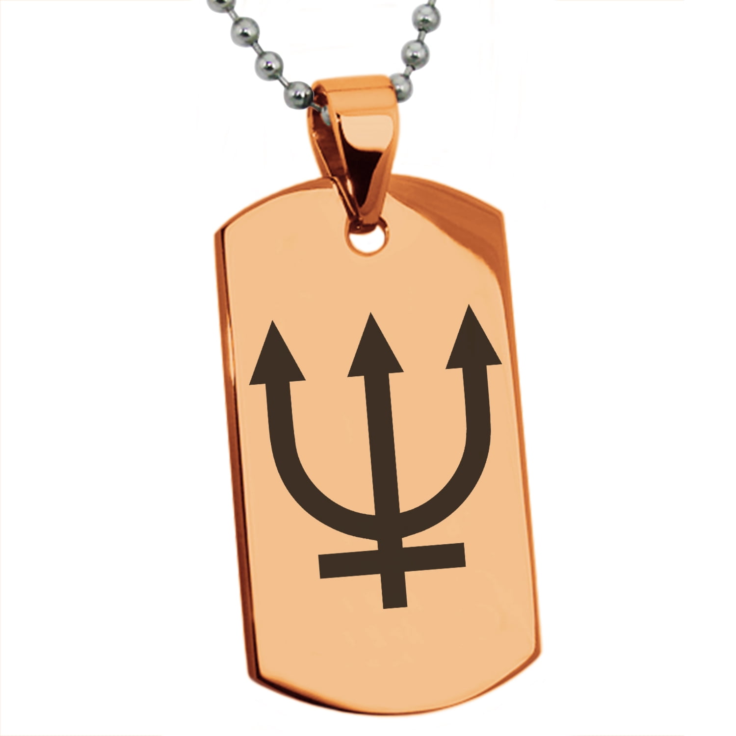 Stainless Steel Solar System Planetary Neptune Engraved Dog Tag Pendant ...