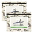 ALAZA Wild Duck Pattern Pencil Pouch 3 Ring Binder with Clear Window ...